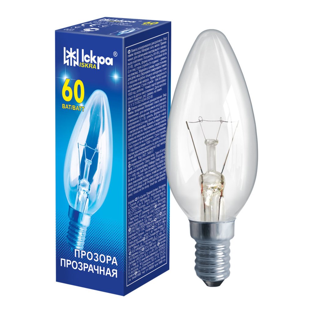 Лампа розжарювання В36 60W E14 прозора - придбати в інтернет-магазині Leroy Merlin Україна