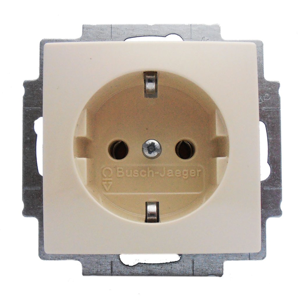 Розетка ABB Basic 55 з заземленням слонова кістка (20 EUC-92-507 Z ...