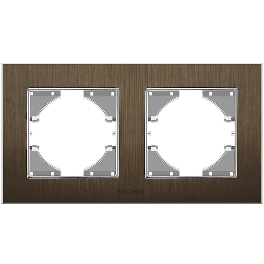 Рамка 2-місна Videx Binera шоколадний алюміній - придбати в інтернет-магазині Leroy Merlin Україна