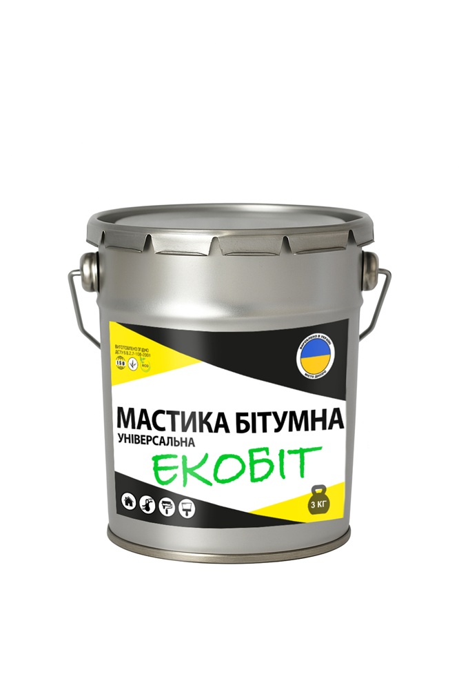 Мастика бітумно-каучукова Ecobit Універсал 3 кг - придбати в інтернет ...