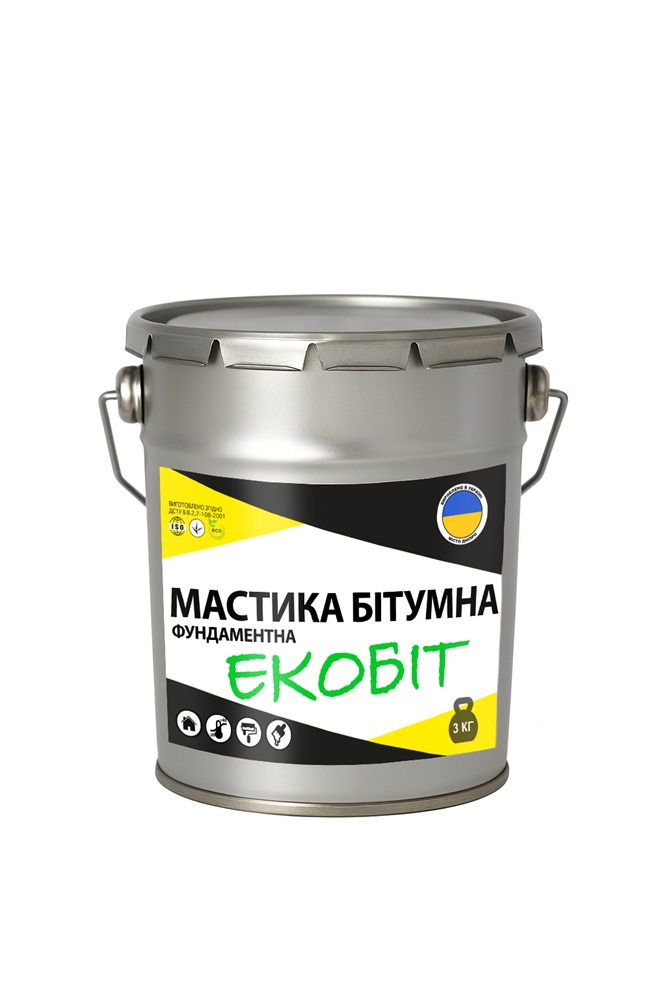 Мастика бітумна для гідроізоляції фундаменту Ecobit 3 кг - придбати в ...